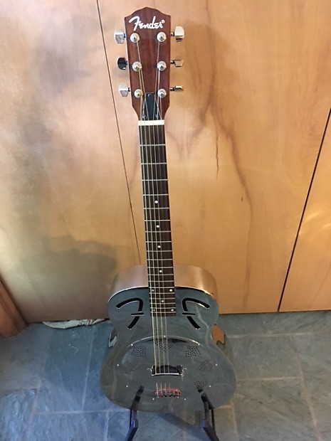 Fender FR-48 Resonator Silver | Reverb