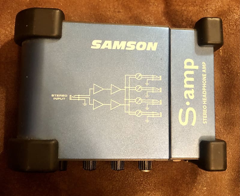Samson S-AMP Stereo headphone amp Blue and black | Reverb