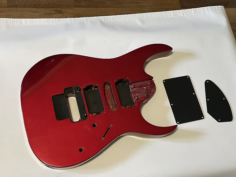 1995 Korean Ibanez RG470 Candy Apple Red Basswood Guitar Body | Reverb