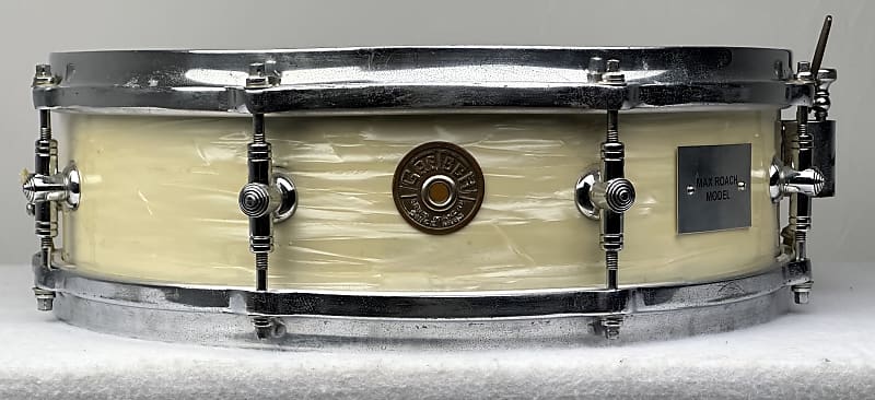 Gretsch 4x14" 60's Max Roach Model Snare Drum - White Marine | Reverb