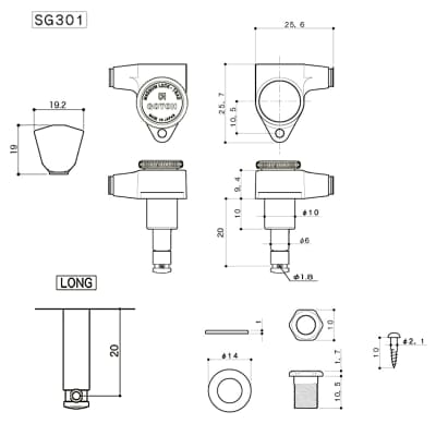 GOTOH SG301-MGT-P4N Magnum Lock Locking Tuners 3x3 w/ | Reverb UK