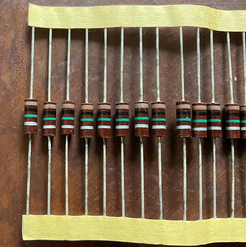 1 Meg, 1/2W, 5%, Carbon Comp Resistors, 50 pcs | Reverb