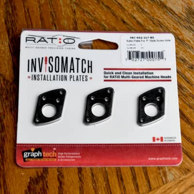 Graph Tech Premium Plates For Fender Style 2 Pin Hole - Black | Reverb