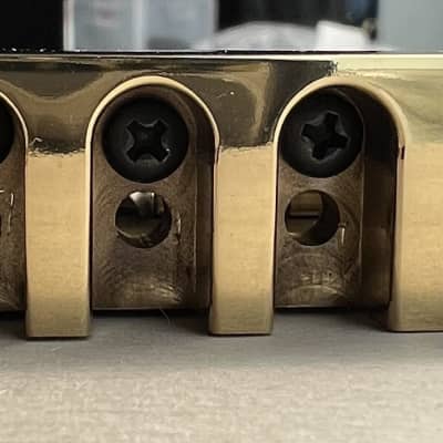 NOS Brass DiMarzio Strat Bridge - Hardtail, Gibson Spacing | Reverb