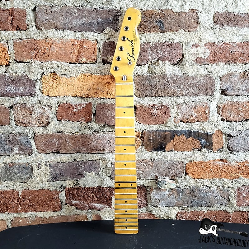 Samick Mini T-Style Neck (1970s, Amber) | Reverb
