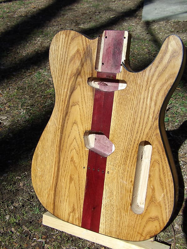 USA made Double bound Ash Telecaster body w Purple Heart | Reverb