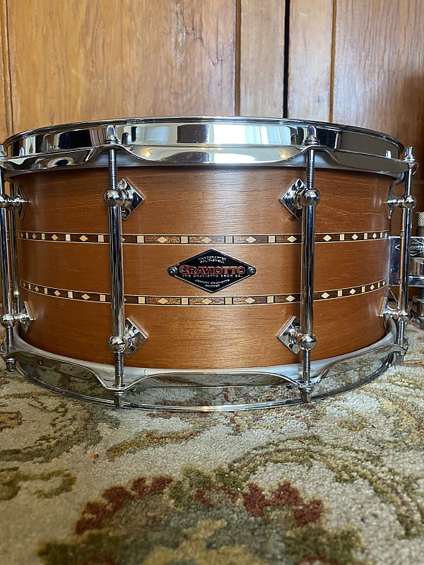 Craviotto Mahogany Custom Drum Solid Shell with Double Walnut | Reverb