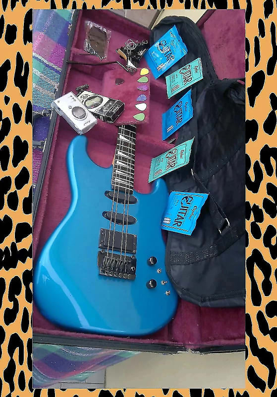 vintage Vester electric guitar + hard shell case + Marshall | Reverb