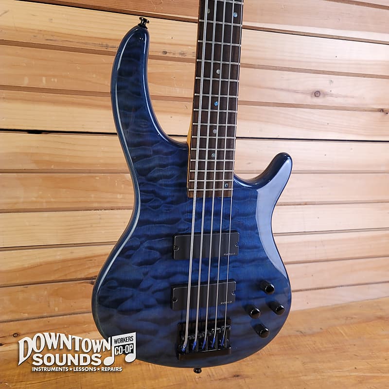 Made in Korea Dean Edge 5-String Bass - Blue, EMG HZ PUs, | Reverb