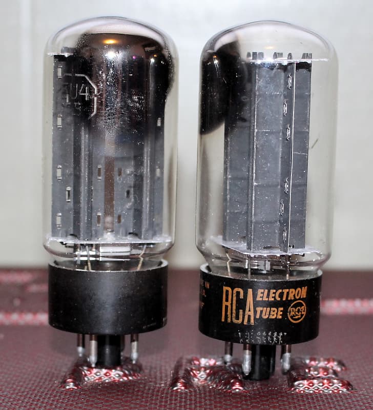 RCA 5U4GB 5U4G BLACK PLATE TOP D GETTER PERFECT | Reverb Australia