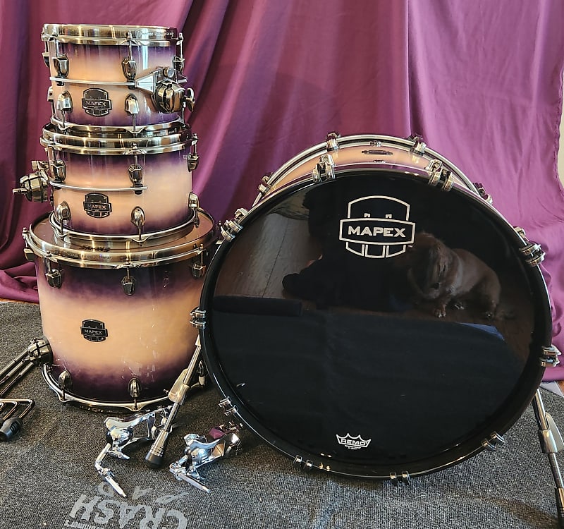 Mapex Saturn Evolution Birch 4-Piece Drum Set in Exotic | Reverb