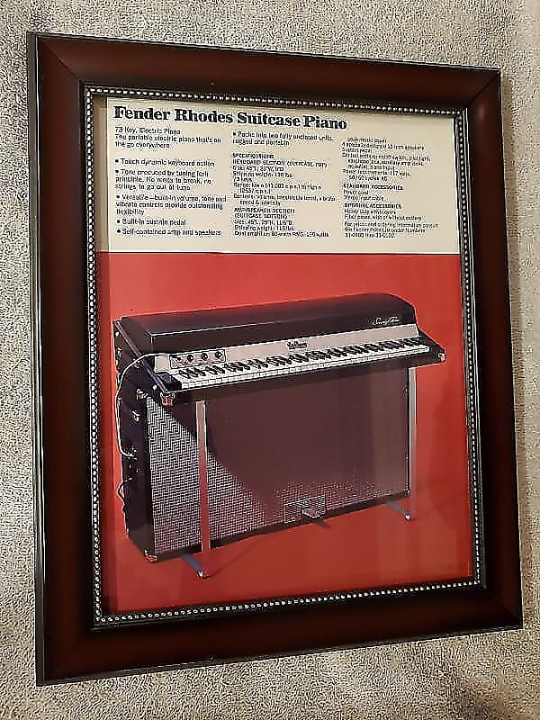 1970 Fender/Rhodes Promotional Ad Framed Rhodes Suitcase | Reverb