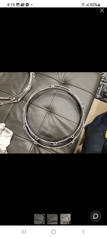 Yamaha Oak Custom 10 Hole Snare Drum Hoops - Chrome | Reverb