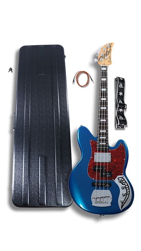 Disher Rattlesnake Bass Guitar (Metallic Blue) | Reverb