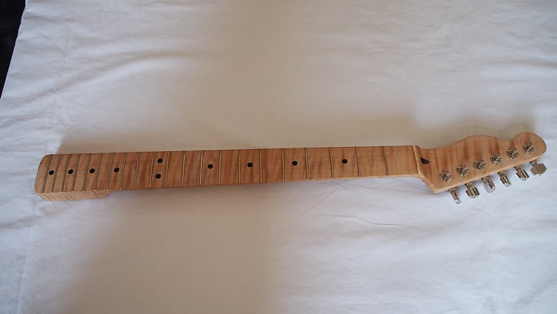 Musikraft Tele (Strat) Neck Quarter Sawn Flame Maple 3A-4A | Reverb UK