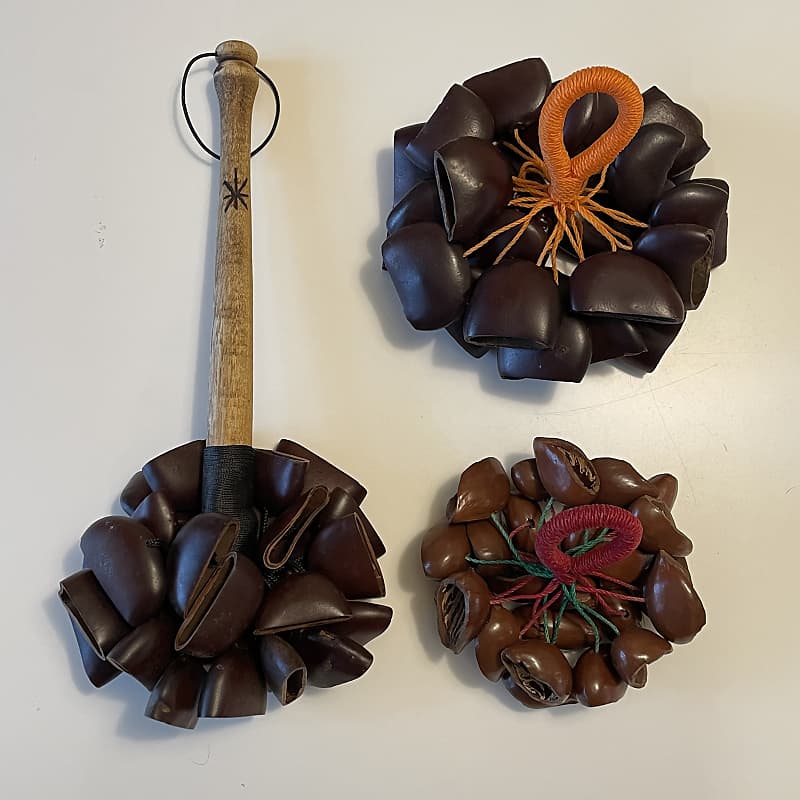 Three African Seed Pod Rattles / Shakers | Reverb
