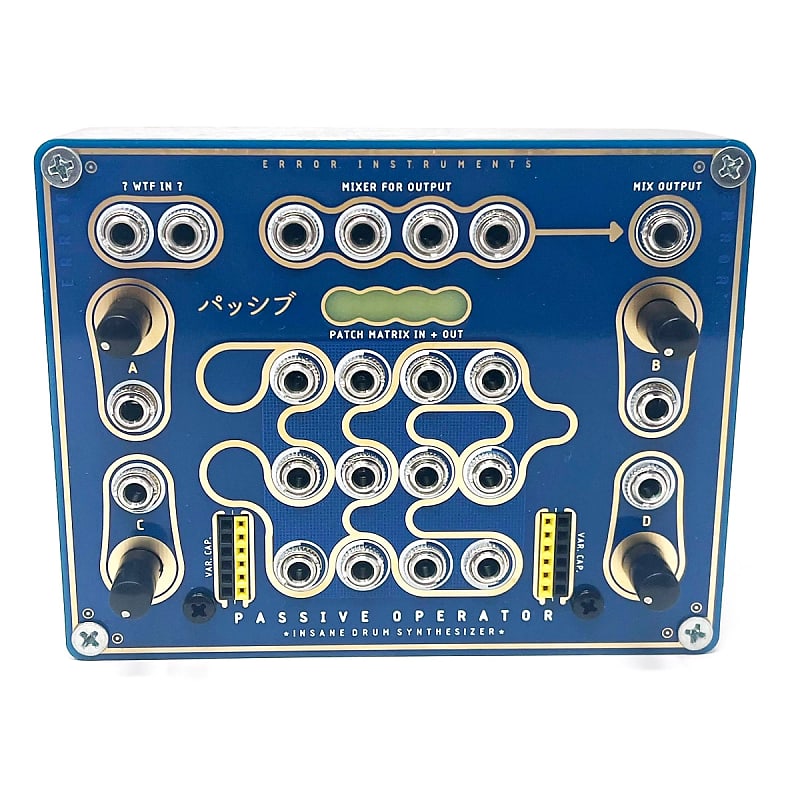 Error Instruments Passive Operator Desktop Drum Synth (Blue) | Reverb
