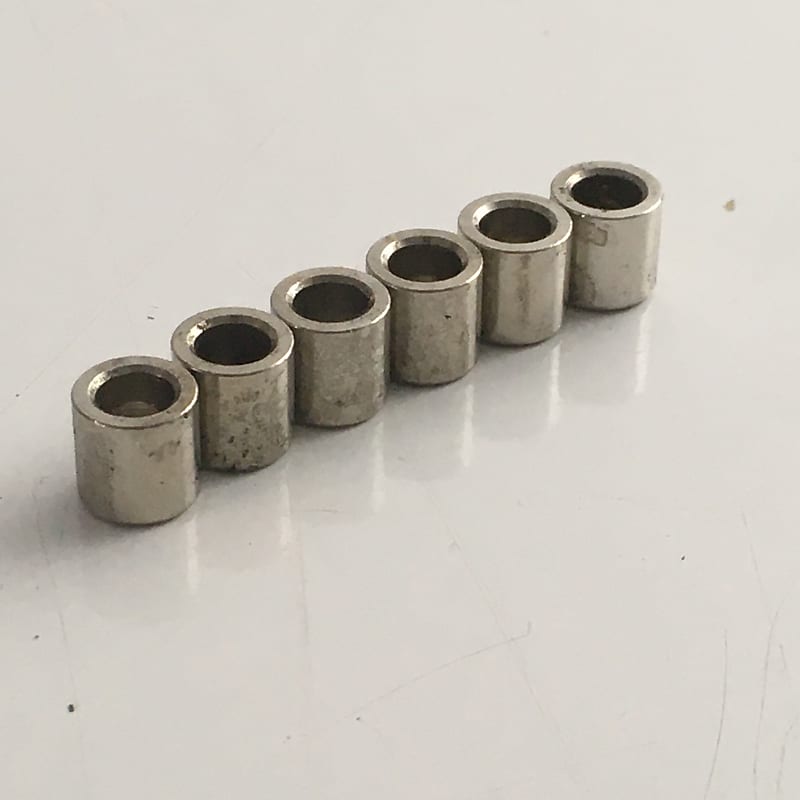 6 Relic Aged Nickel Tele String Ferrules Aged Relic for True | Reverb