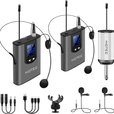 Wireless System with Dual Headset Microphones/Lavalier Lapel | Reverb