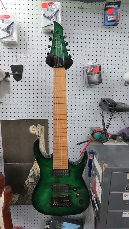 Agile 8 String Electric guitar - Green Flame | Reverb