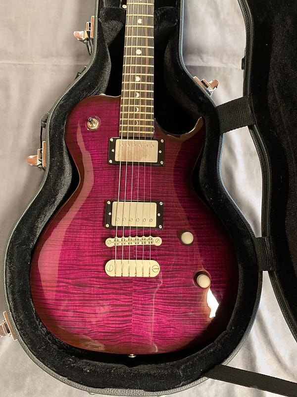 Luna Apollo Electric Guitar purple zebrawood color VERY Nice! | Reverb