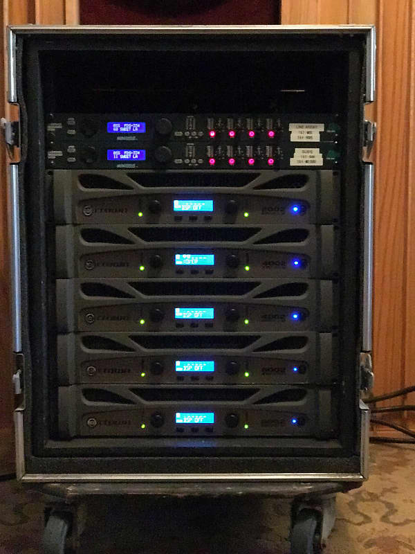 Crown Crown XTI-2 Amp rack w/ BSS Minidrive processing in | Reverb