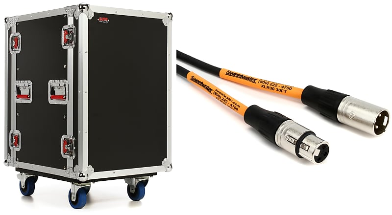 Gator G-TOUR 16U CAST ATA Wood Rack Case with Casters Bundle | Reverb