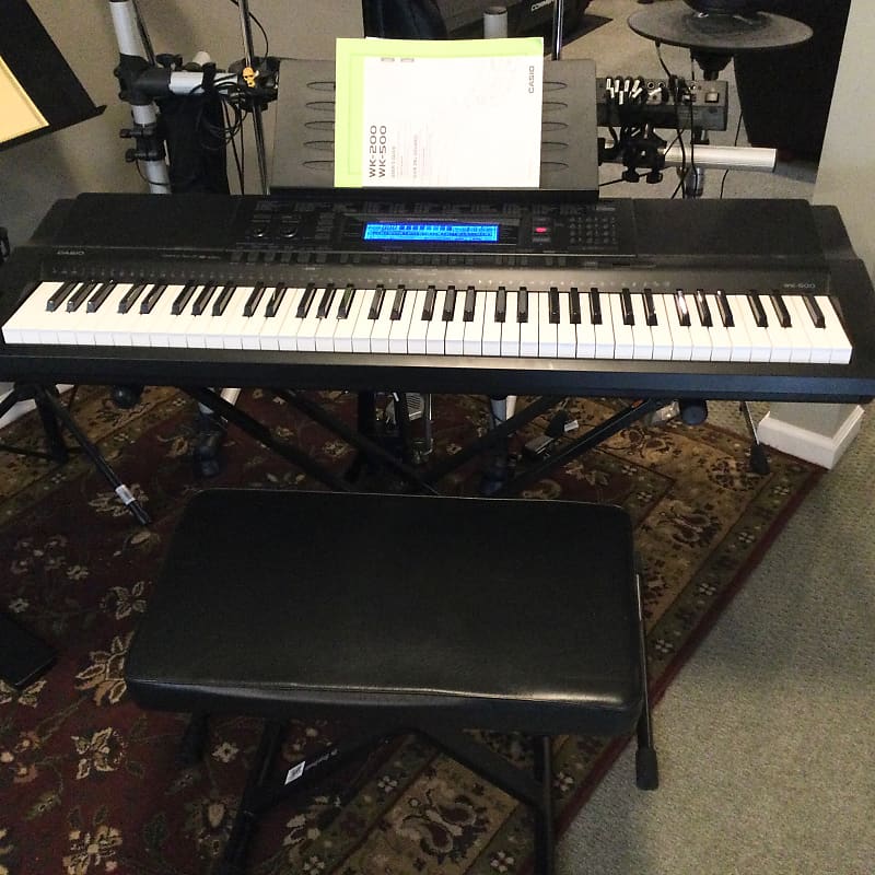 Casio WK-500 76-Key Workstation Keyboard with Stand, Bench, | Reverb