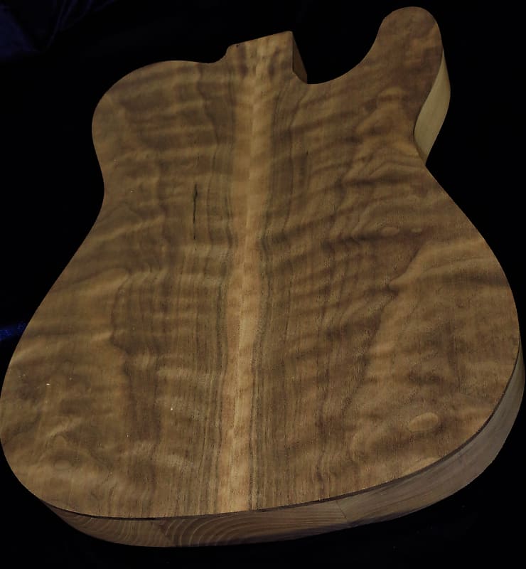 *BLANK* Cherry Wood / Figured Walnut Telecaster Style Tele | Reverb