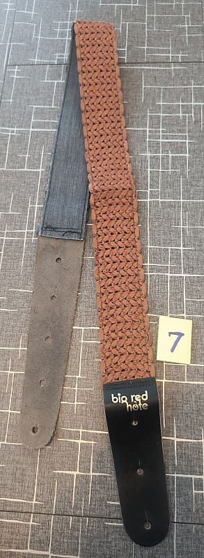 BIG RED NOTE VINTAGE RETRO 60s-70s GUITAR BASS STRAP (#7) | Reverb