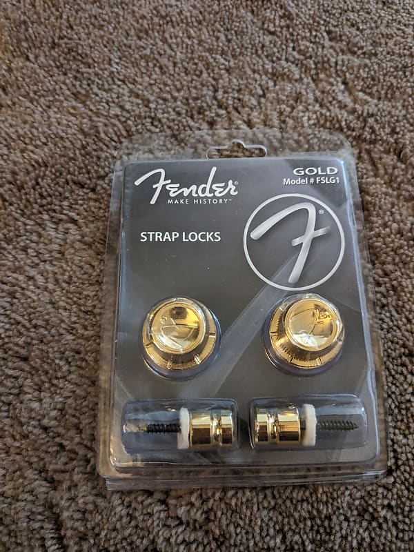 Fender FS l G1 strap locks 20000 - Gold | Reverb
