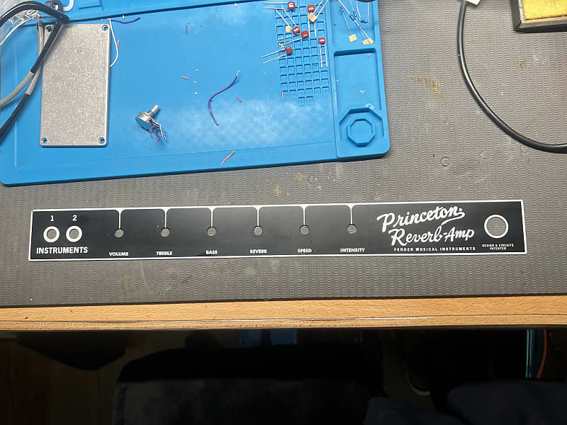 Fender Princeton Reverb Blackface Faceplate - Black | Reverb