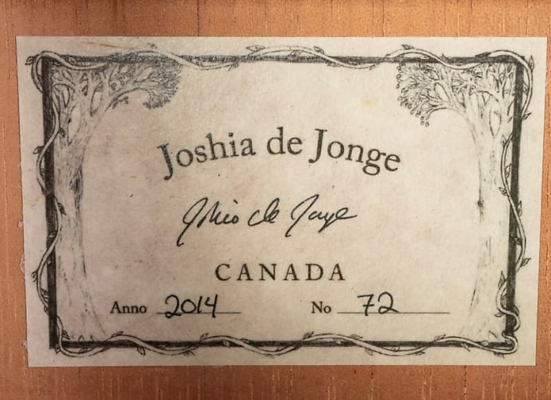 Joshia de Jonge Concert Classical Guitar 2014 - French polish | Reverb