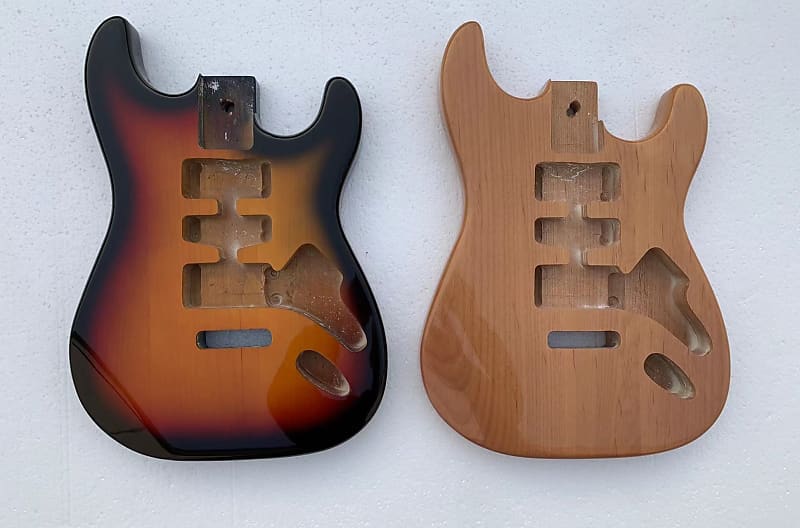 Natural Glossy Finish Guitar Strat Style Body | Reverb