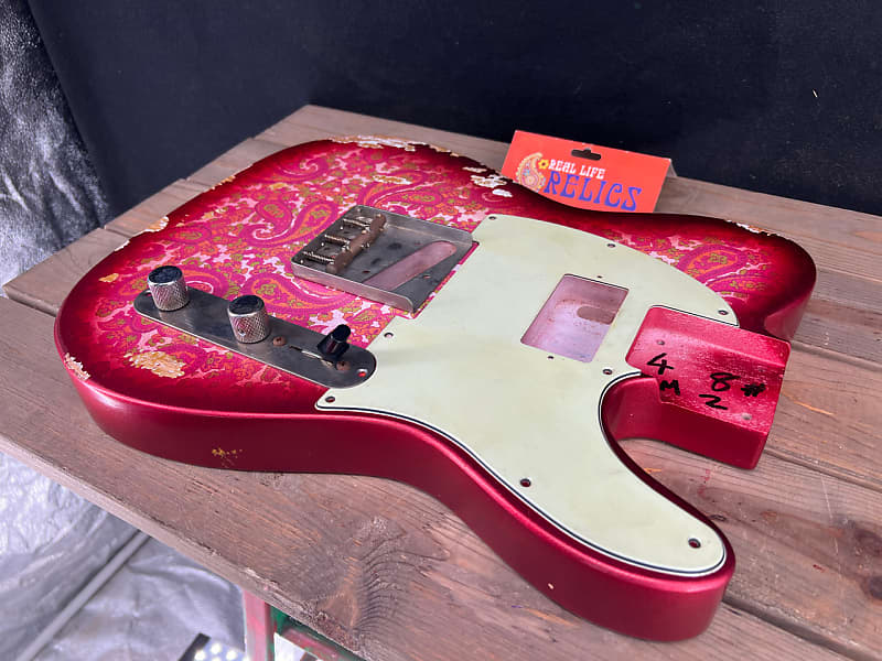 Real Life Relics Custom Class Tele® Body Pink Paisley Red | Reverb