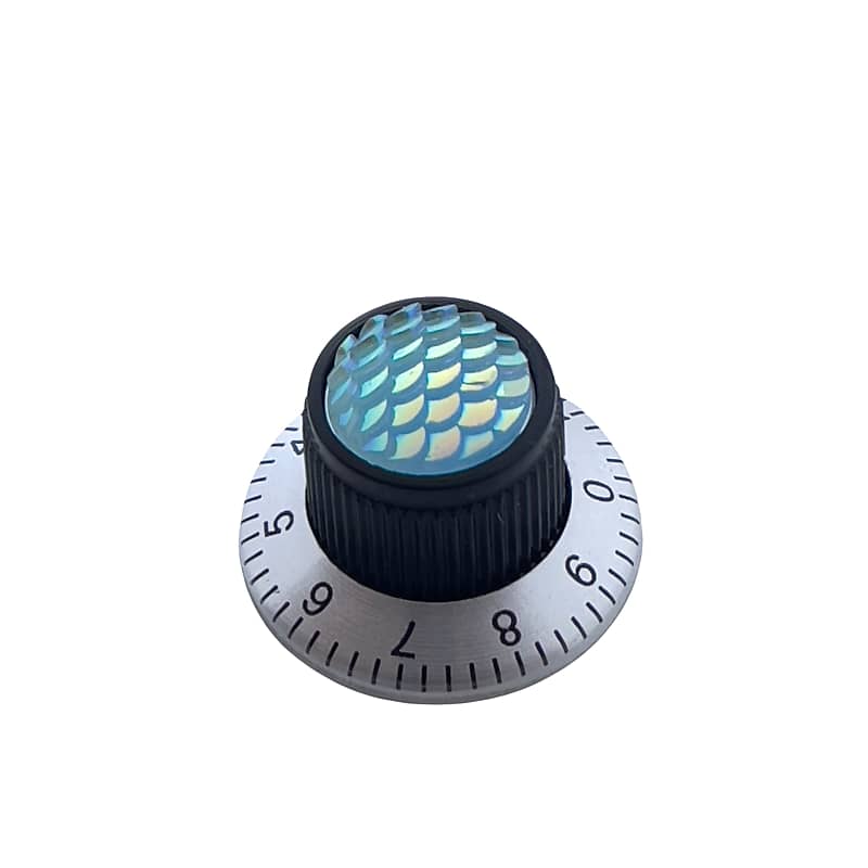 Dragon Scales (Sky) - Custom Guitar Knobs - Aluminum Dial - | Reverb