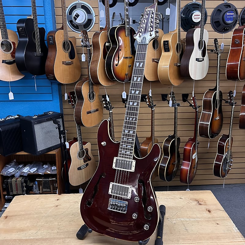 Schecter C/SH-12 Flametop 12-String Semi-Hollow Body Electric | Reverb
