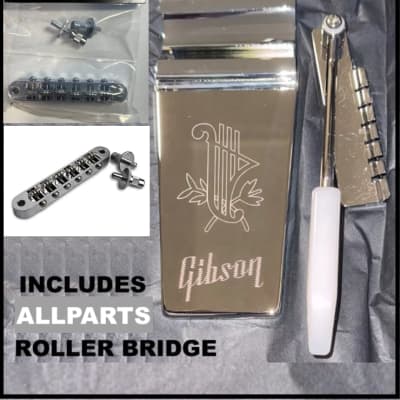 Engraved Long Maestro Vibrola Lyre Nickel Tailpiece Tremolo | Reverb