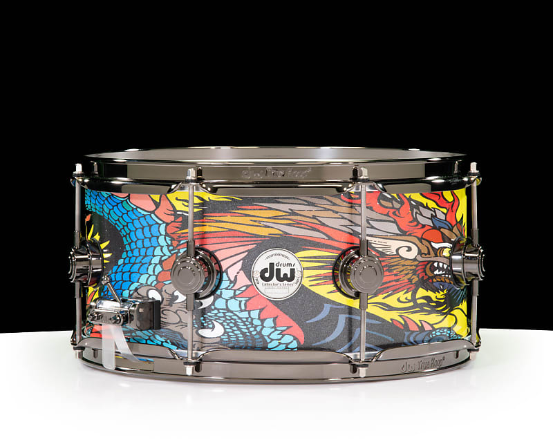 DW Collector's 6.5x14 Brass Snare Drum - Custom Wrap - Yellow | Reverb