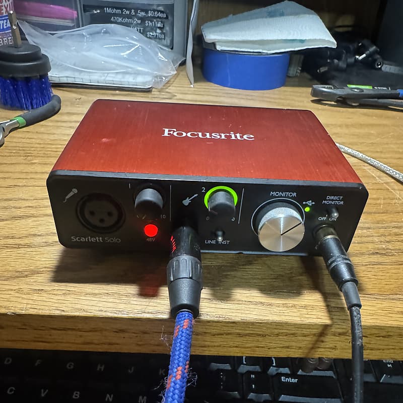 Focusrite Scarlett Solo 2nd Gen USB Audio Interface with 6’ | Reverb