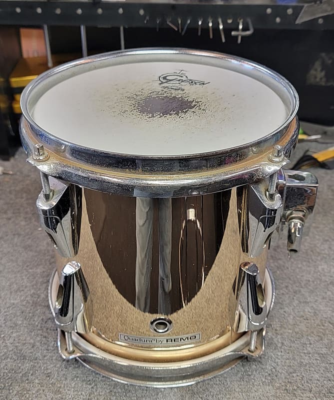Used, Rare, Remo Quadura 8" Power Tom 8x8 Gold Free Shipping! | Reverb