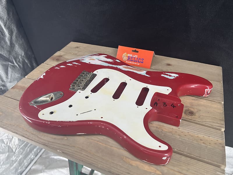 Real Life Relics Custom Class Strat® Body Aged Cardinal Red | Reverb