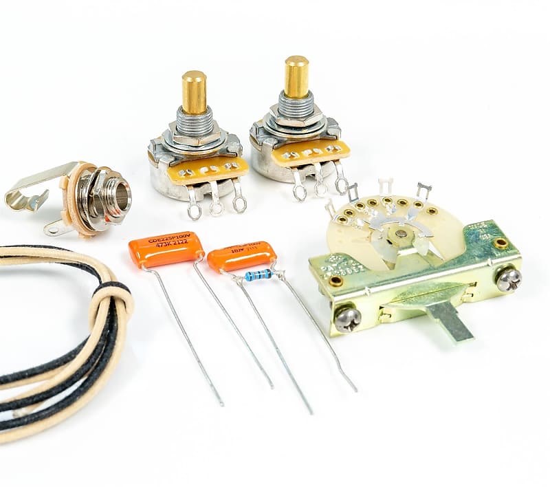 Deluxe Telecaster Tele Wiring Kit CTS pots, Orange Drops, CRL | Reverb