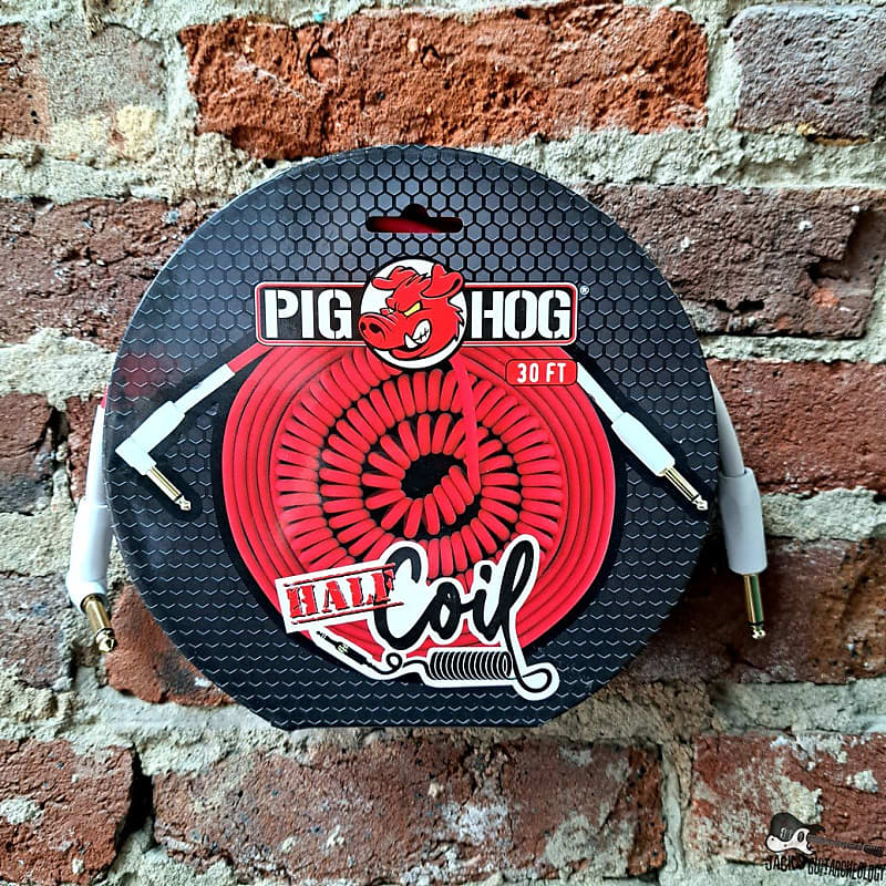 Pig Hog 30ft Half-Coil Instrument Cable - Candy Apple Red | Reverb