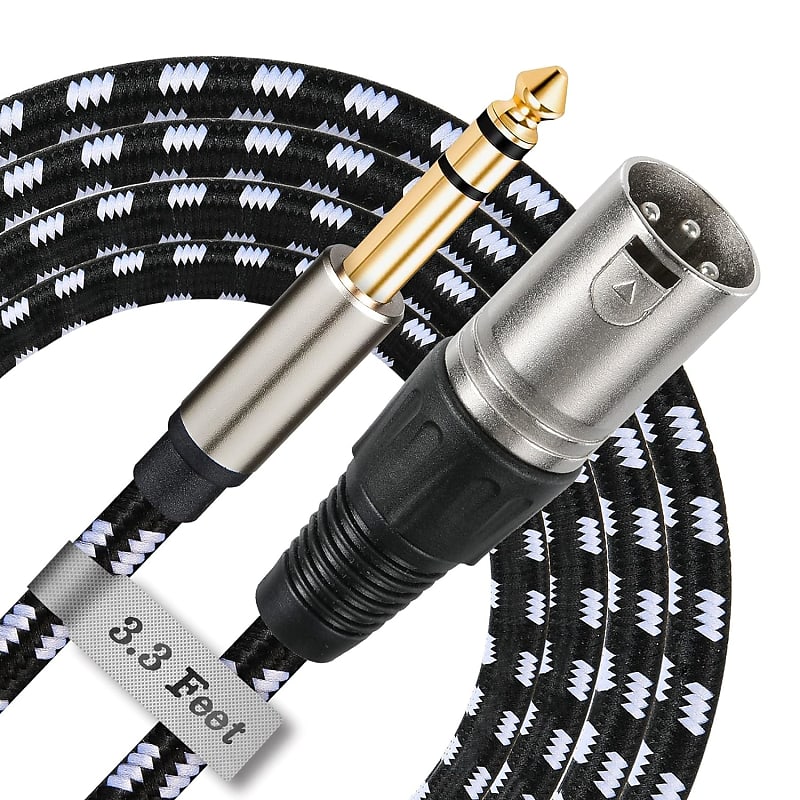 Xlr to 1/4 Cable 3.3 ft,TRS 6.35mm to xlr Male Jack - Nylon | Reverb