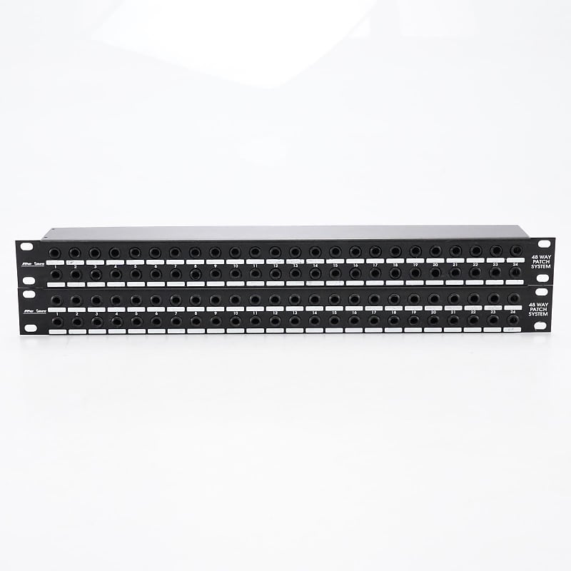 2 Re'an RPM48S 48-Point Balanced Patchbays w/ 26 TRS Cables | Reverb