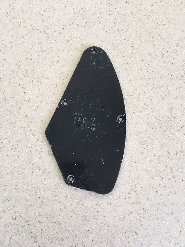 B.C. Rich 4-screw Control Cavity Cover Plate, black plastic, | Reverb