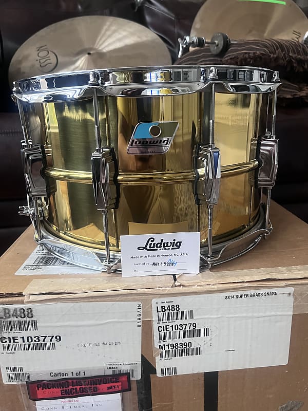 Ludwig Prototype Snare 14x8 “super brass” | Reverb