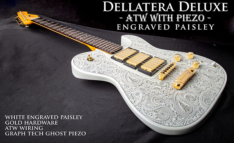 Dean Zelinsky Dellatera ATW Deluxe Piezo - White Engraved | Reverb