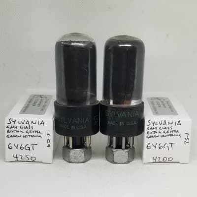 Sylvania 6V6GT Tubes, Matched Pair, NOS Testing, Matched | Reverb